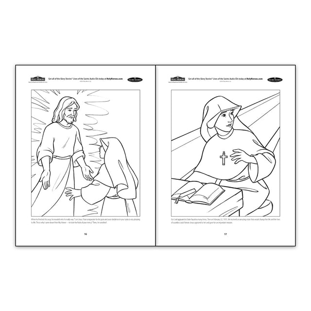 Saint Faustina and Divine Mercy Coloring Book