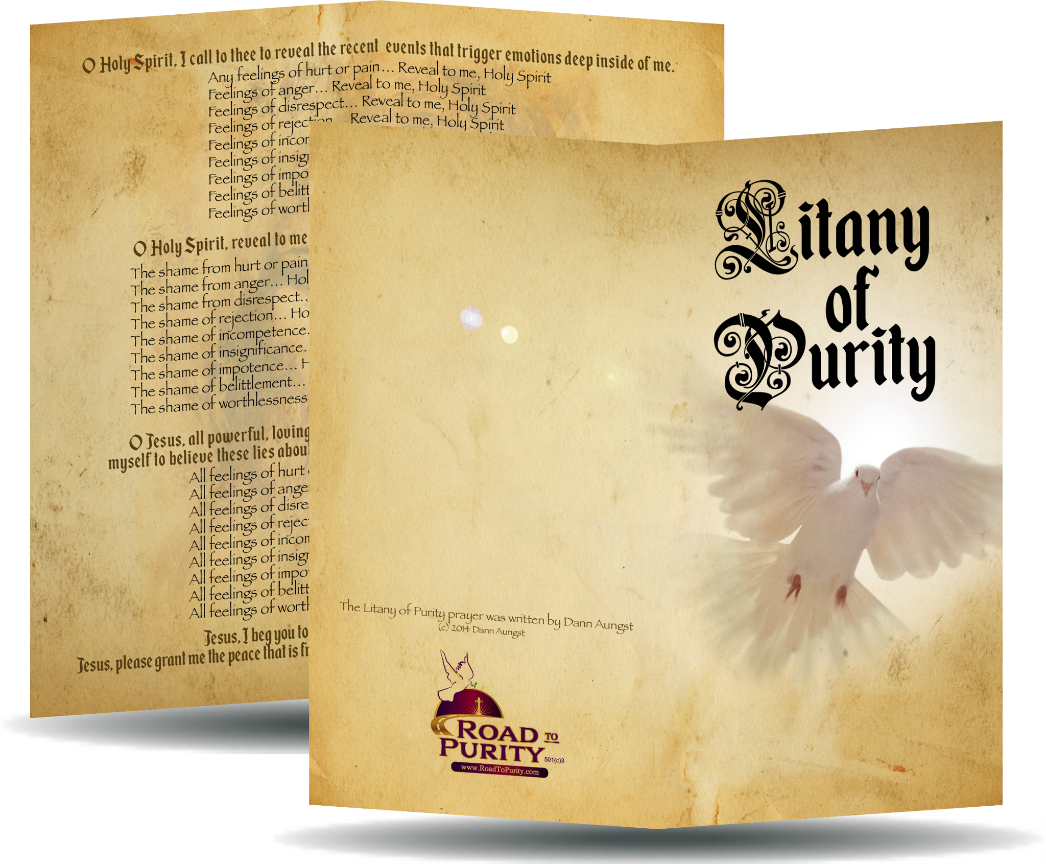 Litany of Purity - Prayer Card / 3" x 6" folded (p) (c)