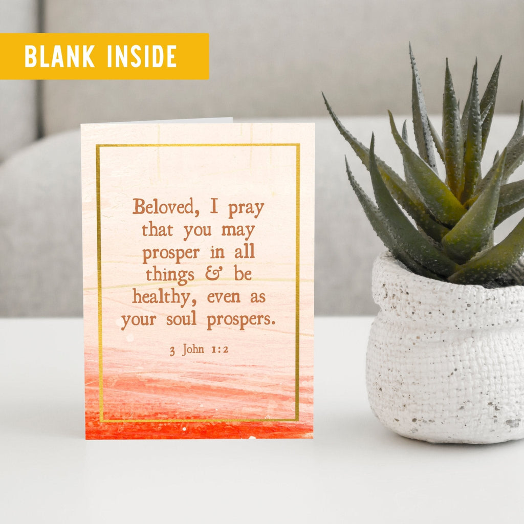 Be Healthy & Prosper Blank Greeting Card