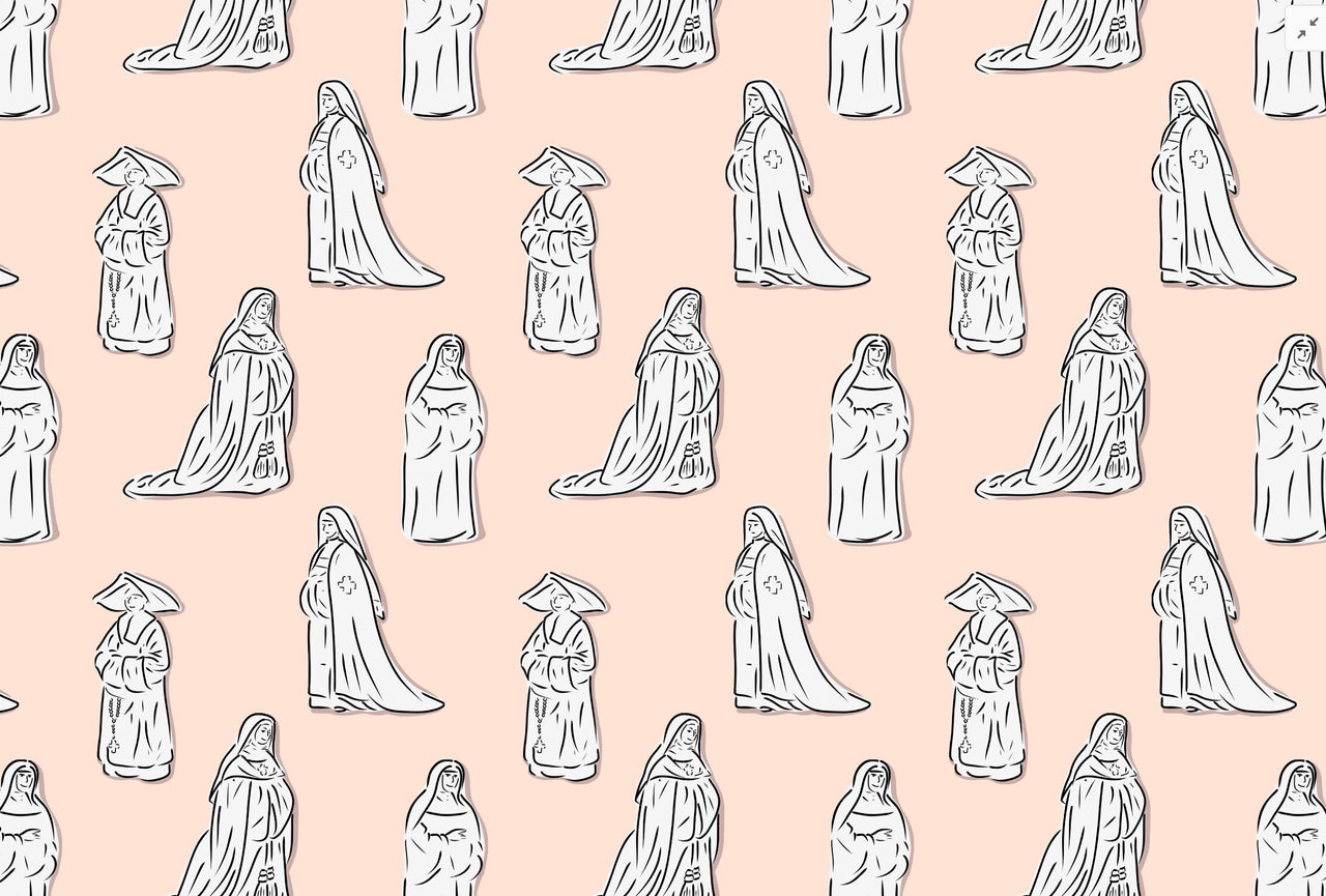 Catholic Nun Wrapping Paper Sheets