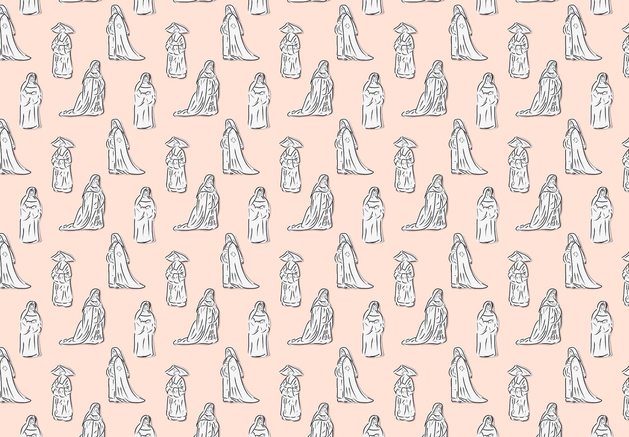 Catholic Nun Wrapping Paper Sheets